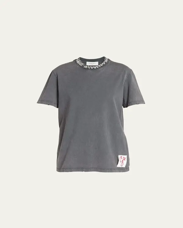 Golden Goose Crystal Embroidered T-shirt