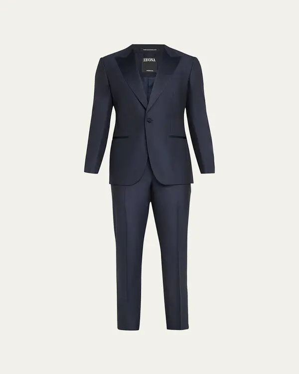 Zegna Sartorial Wool And Silk Tuxedo - Navy Solid