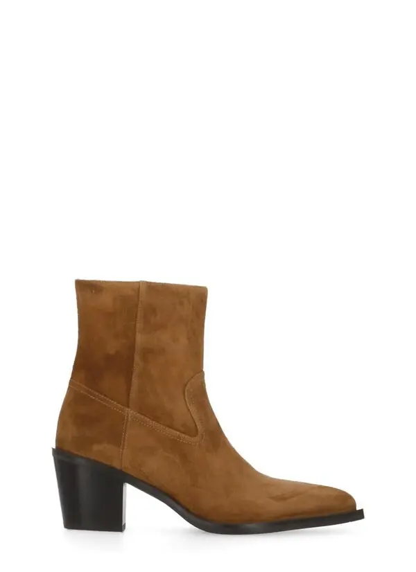 STUART WEITZMAN Suede Leather Tate Boots - Brown