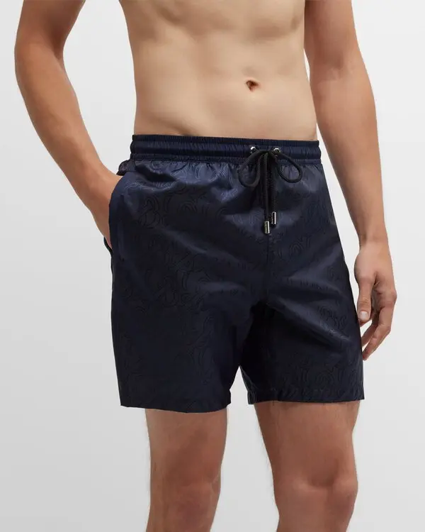 Stefano Ricci Sr-logo Nylon Swim Trunks - Navy | Editorialist