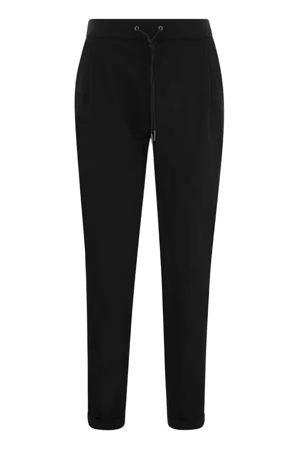 Fabiana Filippi Wool-Blend Jogging Trousers In Black 61% Off