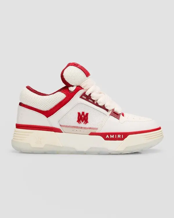 Amiri Ma-1 Bicolor High-top Sneakers - White/red