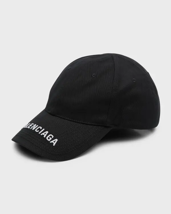 Balenciaga Logo Baseball Cap - Black/white