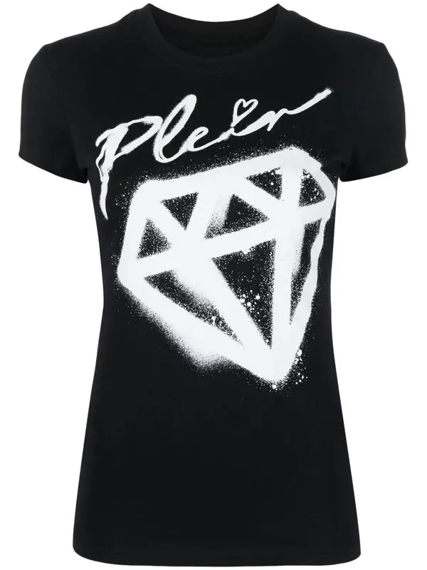 Philipp Plein Graffiti Logo-print T-shirt - Black