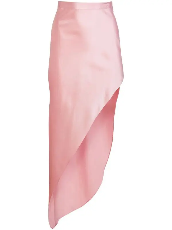 Fleur Du Mal High-slit Midi Skirt - Pink