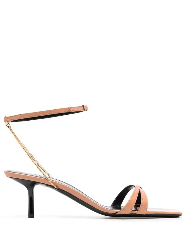 Saint Laurent Melody Ankle-strap Sandals - Brown