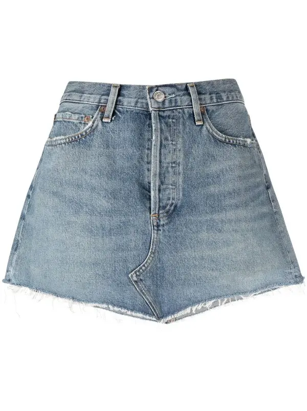 AGOLDE Parker Denim Miniskirt - Blue
