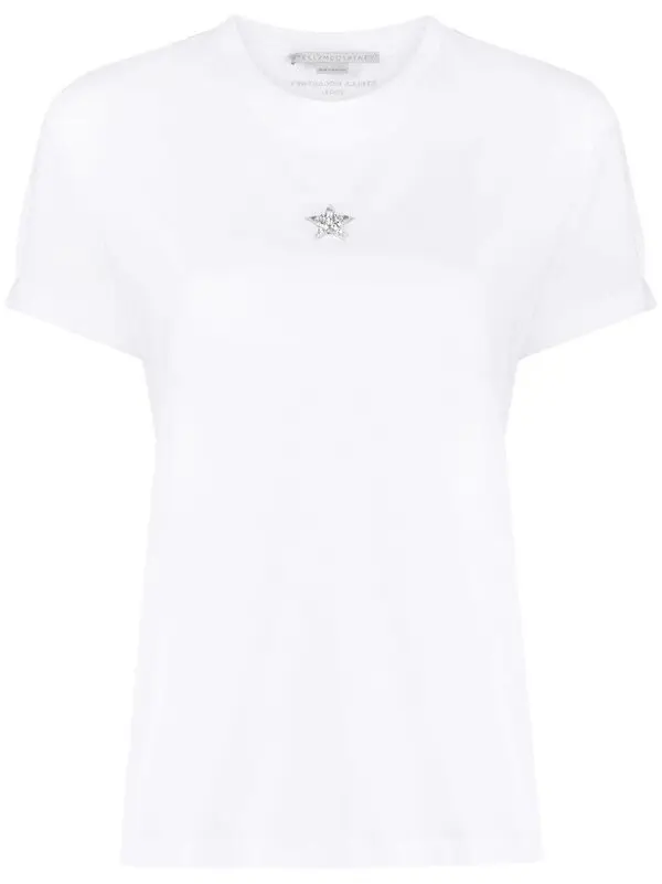 Stella McCartney Mini Star-embroidery Cotton T-shirt