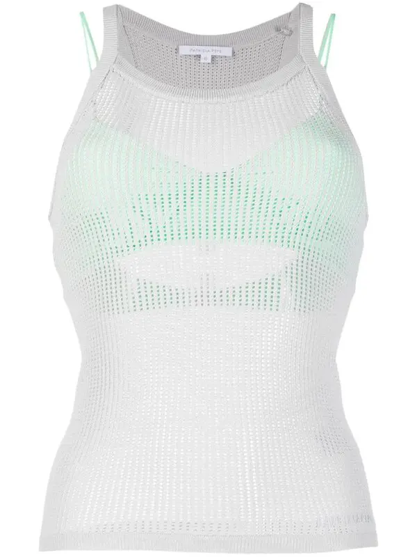 Patrizia Pepe Sleeveless Mesh Tank Top