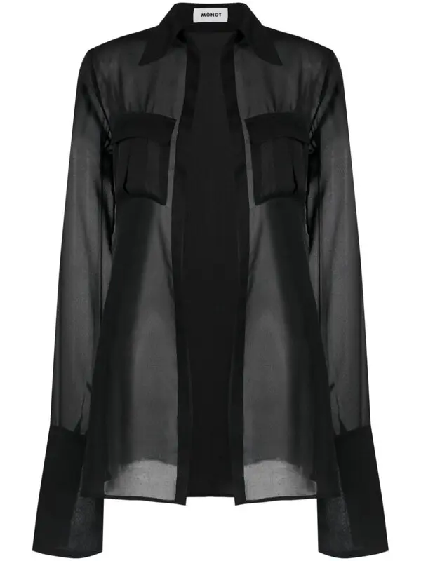 MONOT Georgette Semi-sheer Shirt