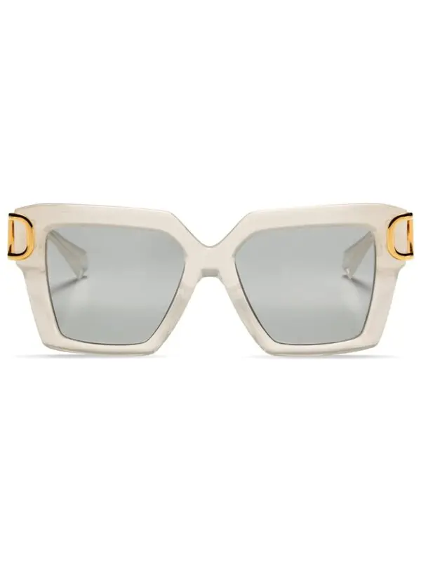VALENTINO GARAVANI EYEWEAR Vlogo Square-frame Sunglasses - White