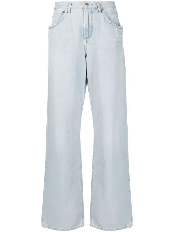 AGOLDE Fusion High-waist Wide-leg Jeans - Blue