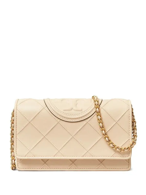 Tory Burch Fleming Soft Chain Wallet - Neutrals