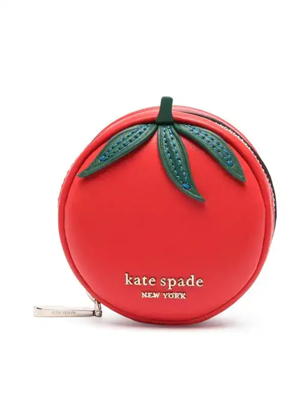 Kate Spade New York Fruit-Motif Leather Coin Purse In Red - 50