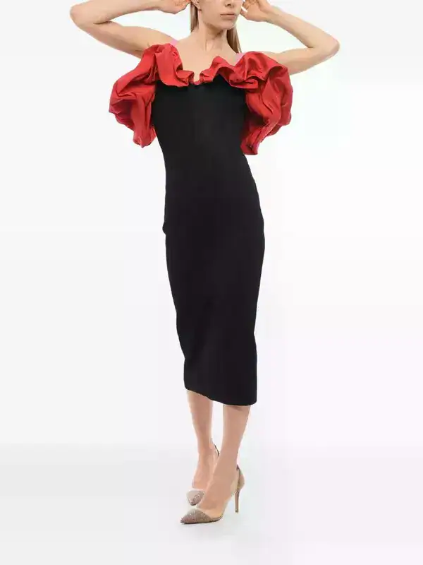 alexander mcqueen black and red dress Alexander McQueen 2009 F/W Houndstooth Knit Dress – Recess main image 0