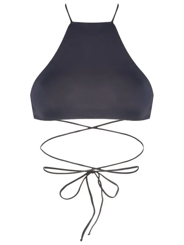 CLUBE BOSSA Crossover-strap Bikini Top - Blue