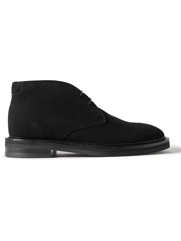 Mr P. Lucien Regenerated Suede Desert Boots - Black