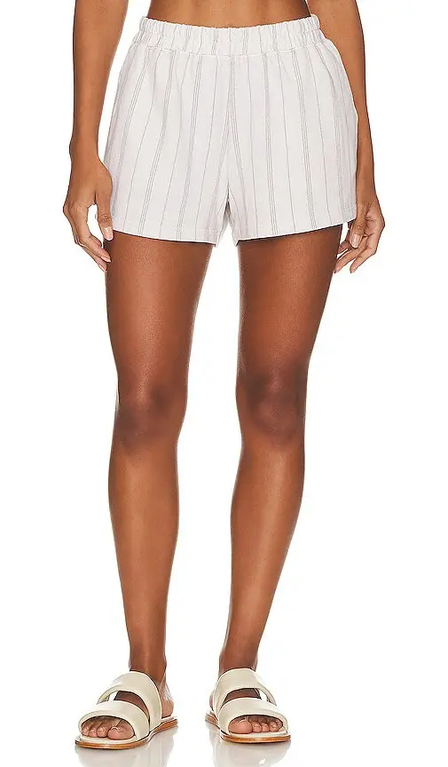 Monrow Stripe Pull On Short