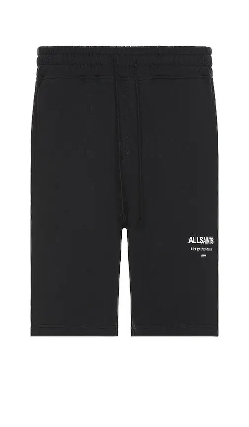All Saints Underground Shorts - Jet Black & Optic White