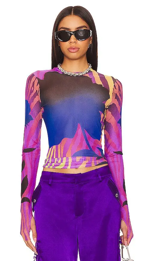 AFRM Kaylee Top - Zebra Rose