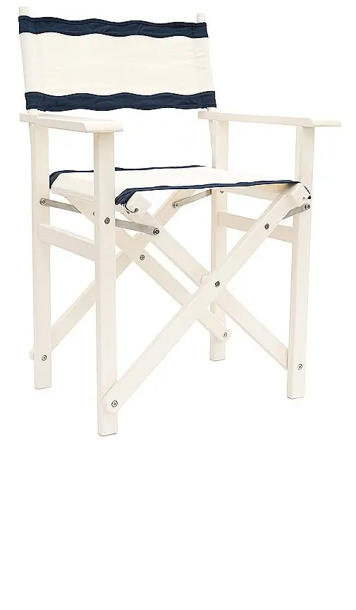 BUSINESS & PLEASURE Directors Chair Table Height In White - Riviera White