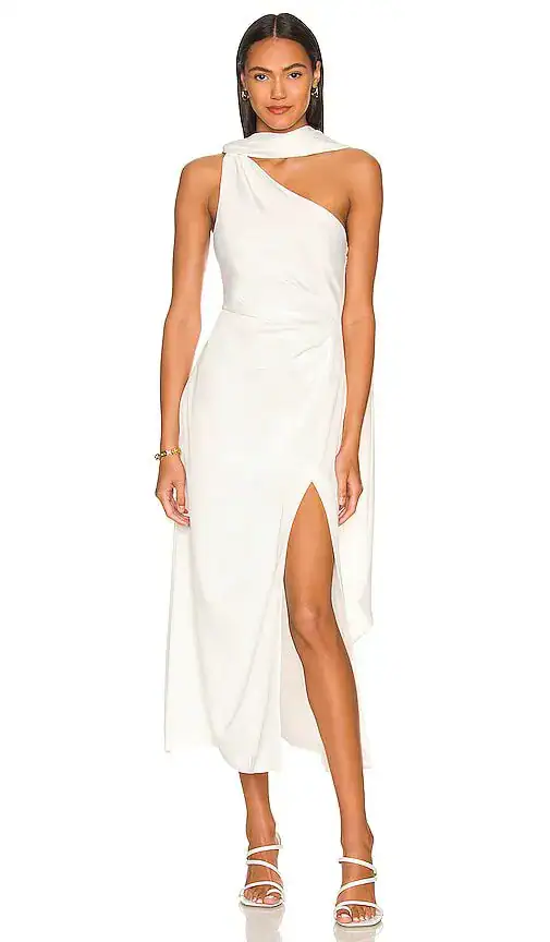 Misha Collection Estra Dress In White - Ivory | Editorialist