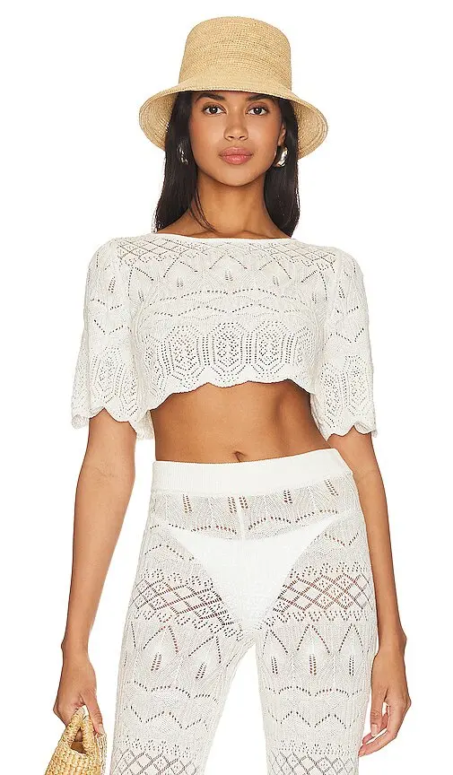 House Of Harlow 1960 X Mardee Crop Top - Ivory