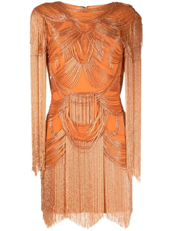Zuhair Murad Fringe-embellished Fitted Minidress
