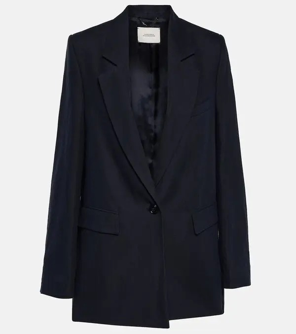 Dorothee Schumacher Cotton And Linen Blazer - Blue