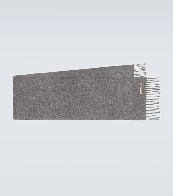 Acne Studios Fringed Wool Scarf - Grey