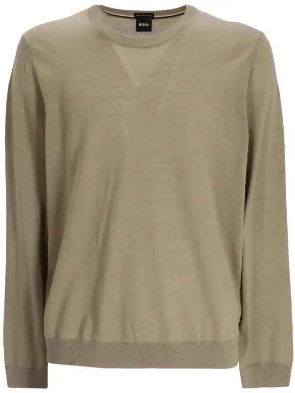 Hugo Boss Long-sleeved Virgin Wool Jumper
