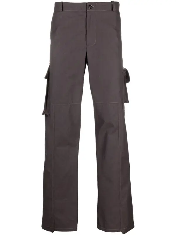 STYLAND X Notrainproof Asymmetric-hem Cargo Trousers