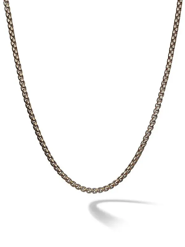 David Yurman Box Chain Necklace In 18k Yellow 2.7mm - Gold | Editorialist