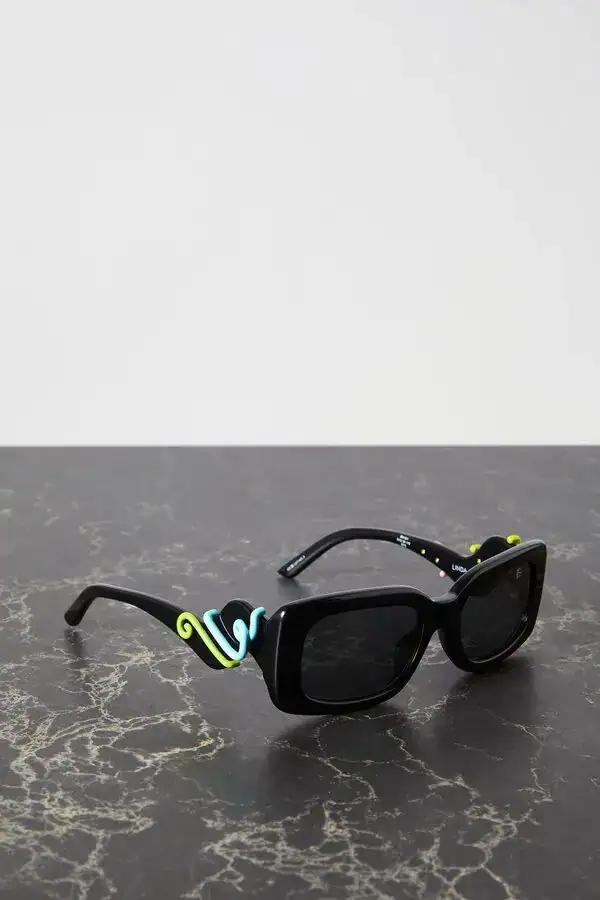 Linda Farrow Bea Bongiasca Rectangular-Frame Acetate 