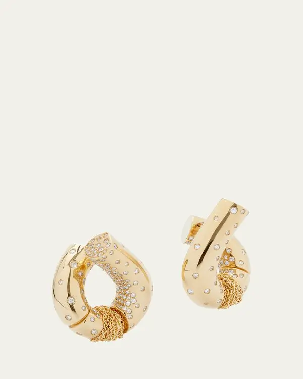 TABAYER 18k Yellow Oera Diamond Hoop Earrings