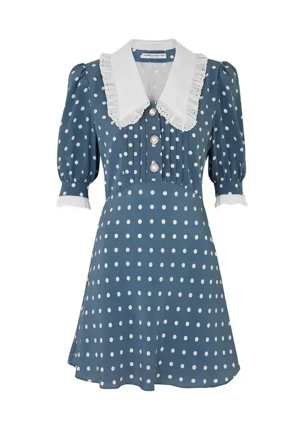 alessandra rich blue polka dot dress Alessandra Rich Dress with polka dot pattern | Women's