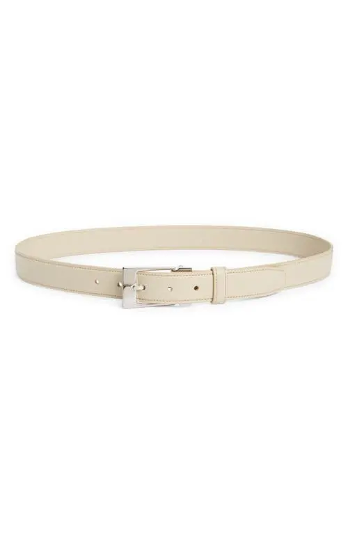 THE ROW Leather Belt - Milk