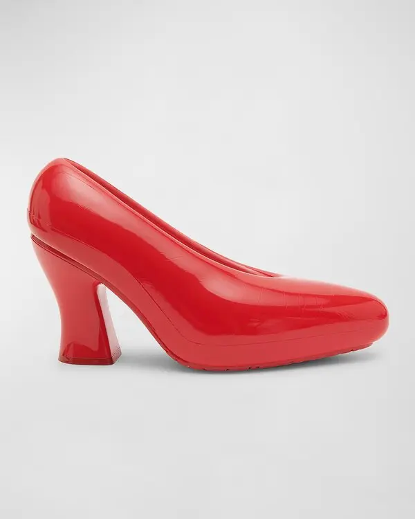 Buy Loewe Comic Chunky Vinyl Pumps - Shiny Red At 30% Off | Editorialist