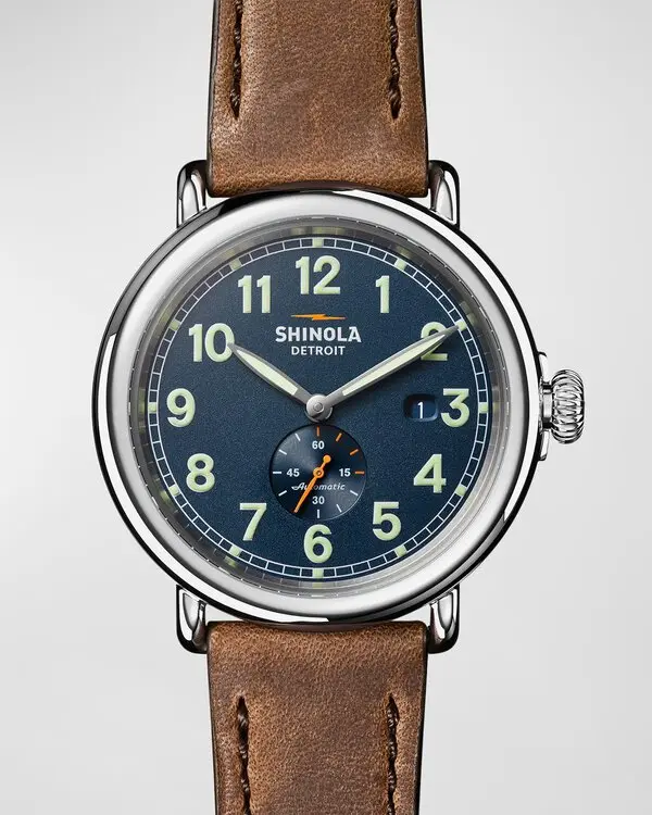 Shinola Runwell Automatic Strap Watch, 45mm - Midnight Blu