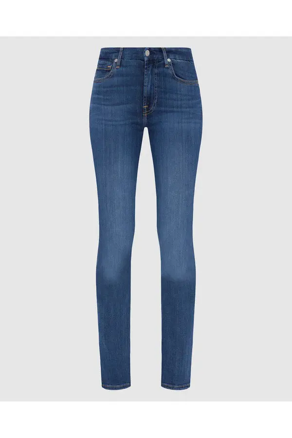 7 For All Mankind Slim Illusion Kimmie Straight Leg Jeans - Denim