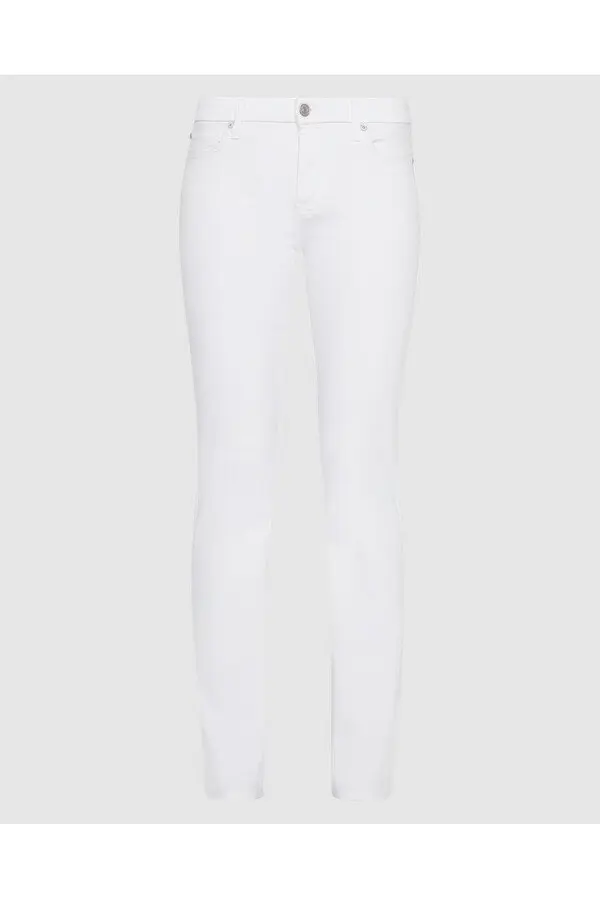 7 For All Mankind Slim Illusion Kimmie Straight Leg Jeans - White