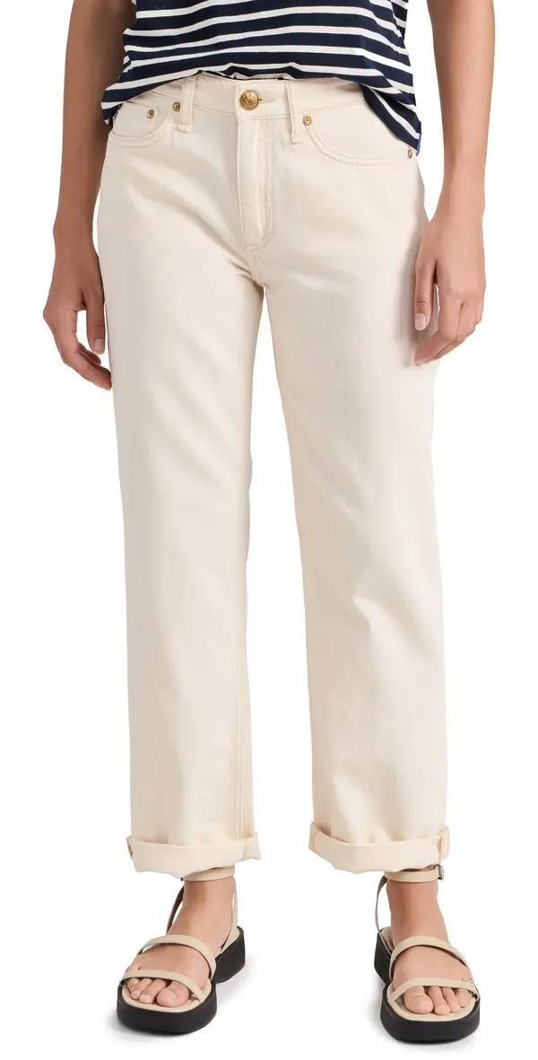 Rag & Bone Featherweight Dre Baggy Jeans - Ecru