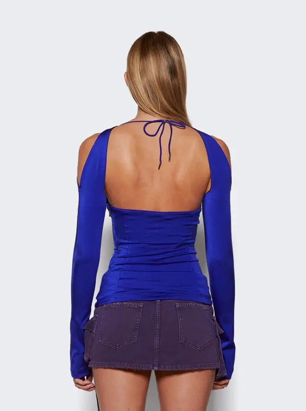 Attico Zane Long Sleeve Top - Vivid Violet