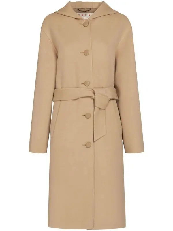 Marni Belted Hooded Coat