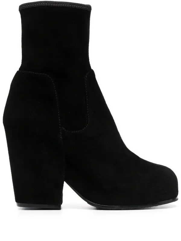 Random Identities 90mm Suede Ankle Boots - Black