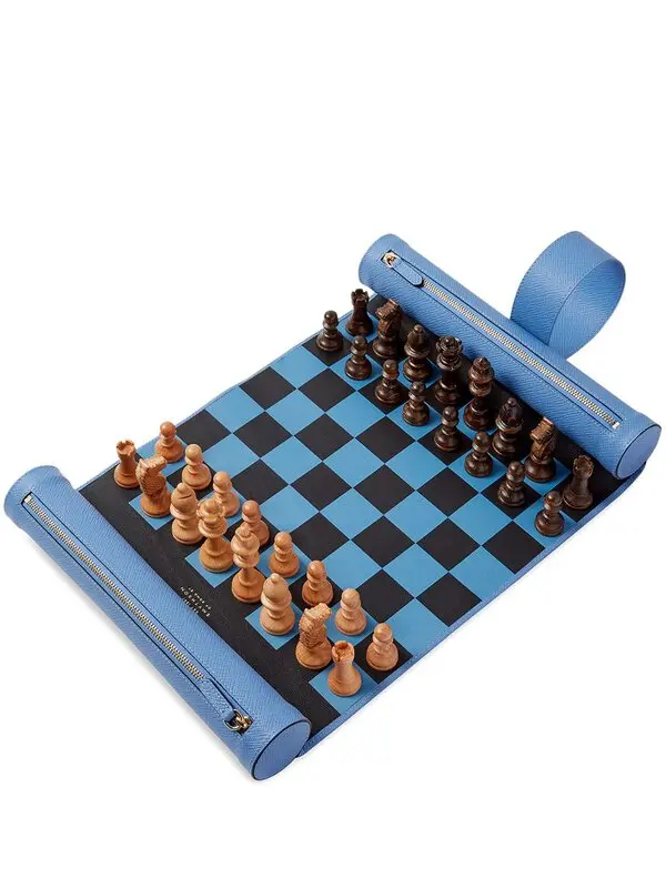 Smythson Panama Leather Chess Roll