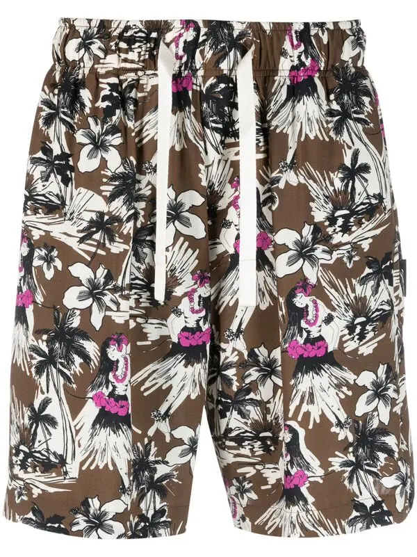 Palm Angels Graphic-print Shorts