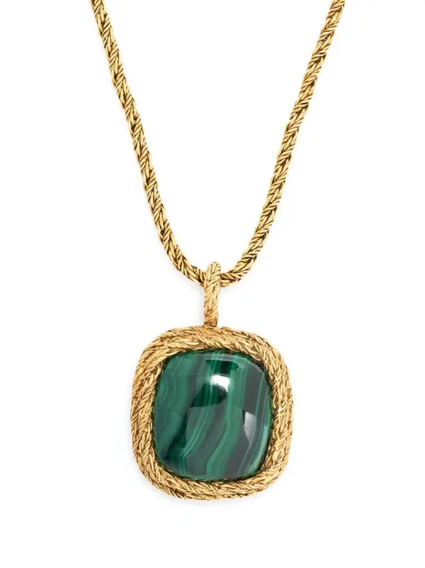 AURÉLIE BIDERMANN Miki Malachite-stone Necklace - Gold