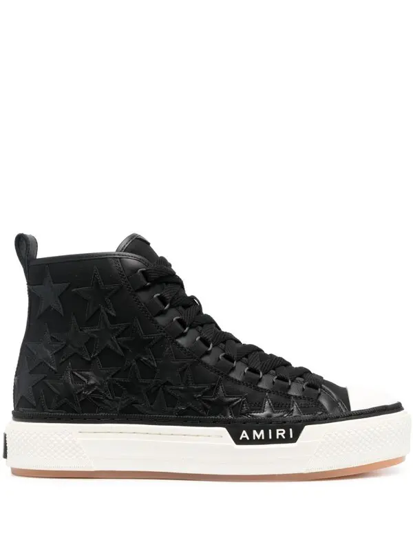 Amiri Star-patch High-top Sneakers - Black