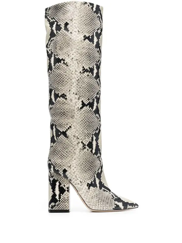 Paris Texas 120mm Python-print Boots